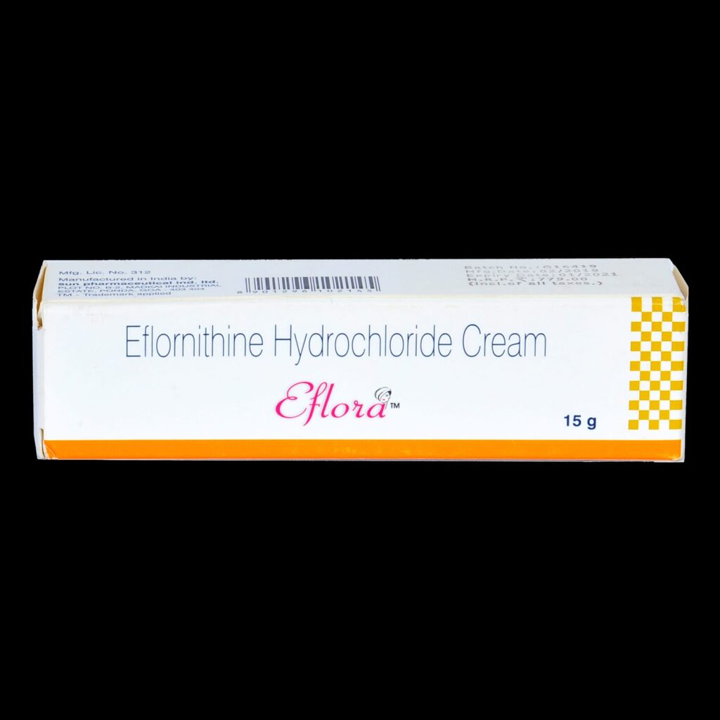 Eflora Cream for Unwanted Facial Hair Growth in Women 15gm-Eflornithine ...